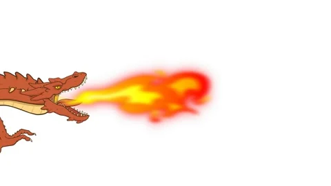 Fire-Breathing Dragon Animation | Stock Video | Pond5