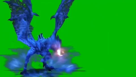Fire Breathing Dragon on Green Screen 02 | Stock Video | Pond5
