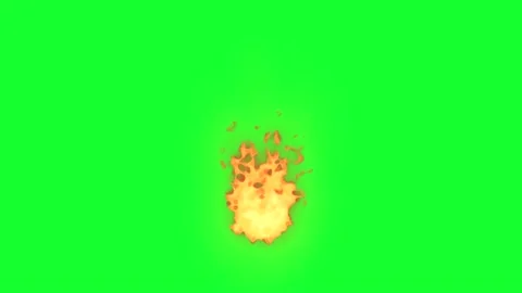 Fire burning on clean green screen backg... | Stock Video | Pond5