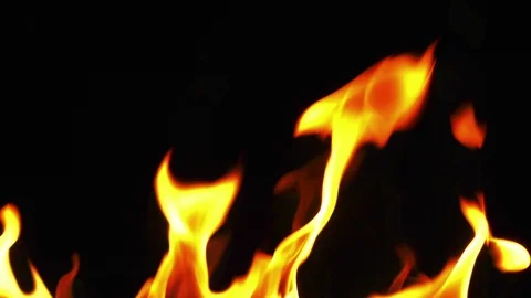 Fire Burning Flames like Hell on Black B... | Stock Video | Pond5