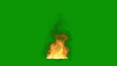 A fire is burning on green screen and an... | Stock Video | Pond5