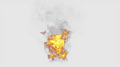 Fire burning with transparent background | Stock Video | Pond5