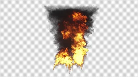 Fire burning on transparent background | Stock Video | Pond5