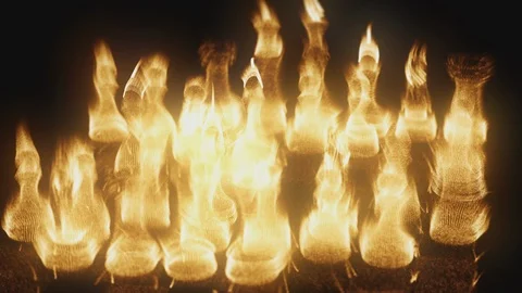 Fire Chess Pieces. 3D Animation. 4K. | Stock Video | Pond5