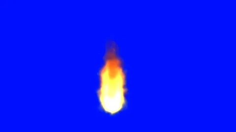 Fire Chroma Key On Blue Background | Stock Video | Pond5