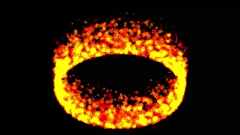 Fire circle motion graphics with plain b... | Stock Video | Pond5