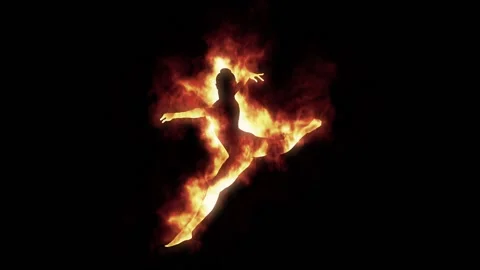Fire Dancer Logo Looping Animation Graph... | Stock Video | Pond5