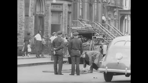 Fire department team working in Harlem s... | Stock Video | Pond5