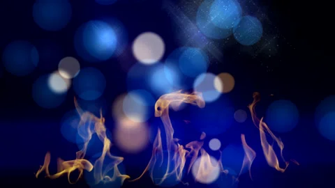 Fire, dots, effect Bokeh. For text, name... | Stock Video | Pond5