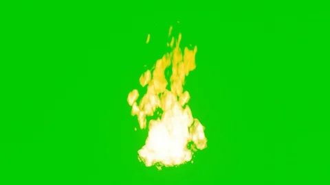 Fire Embers Green Screen