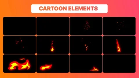 Fire Elements Pack ~ After Effects Template #93119292