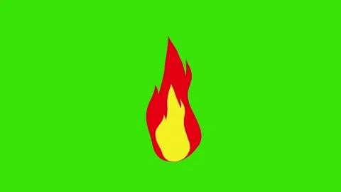 Fire Emoji reaction, icon animation on g... | Stock Video | Pond5