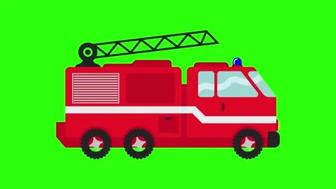 Cartoon Fire Truck Stock Video Footage | Royalty Free Cartoon Fire ...
