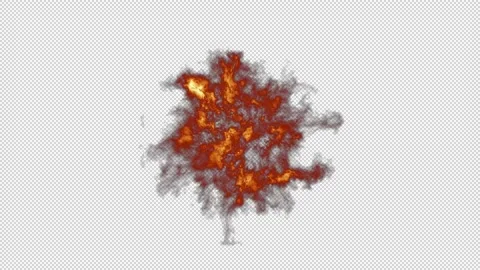 Fire explosion on alpha background | Stock Video | Pond5