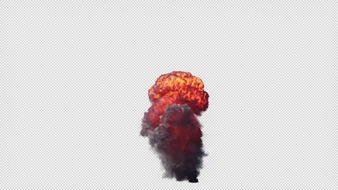 Fire explosion rising upward on transpar... | Stock Video | Pond5