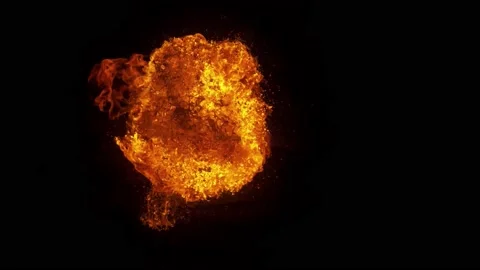 Fire explosion with super slow motion is... | Stock Video | Pond5