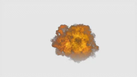 Fire explosion top down view, transparen... | Stock Video | Pond5