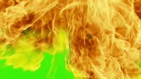 Fire Explosion Transition on Green Scree... | Stock Video | Pond5