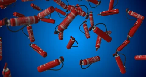 fire extinguisher falling loop | Stock Video | Pond5