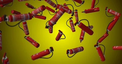 fire extinguisher falling loop | Stock Video | Pond5