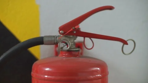 fire extinguisher sensor on a wall in an... | Stock Video | Pond5