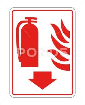 Fire Extinguisher Sign on white background,Vector illustration ...