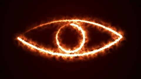 fire eye, 4k animation of eye from fire ... | Stock Video | Pond5