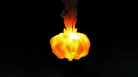 Fire falling logo reveal in 4k | Stock Video | Pond5