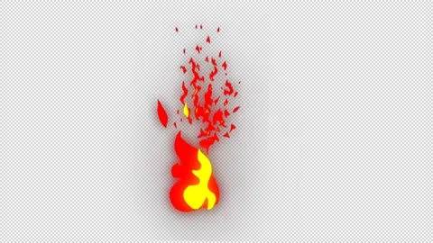 fire flame burning Animation Transparent... | Stock Video | Pond5