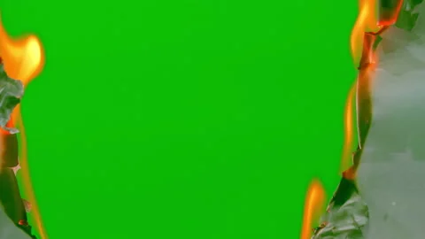 Fire flame burning paper to show green s... | Stock Video | Pond5