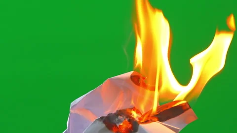 fire flame burning paper time lapse on g... | Stock Video | Pond5