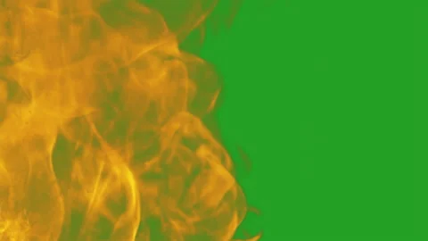 Fire flame on green screen | Stock Video | Pond5