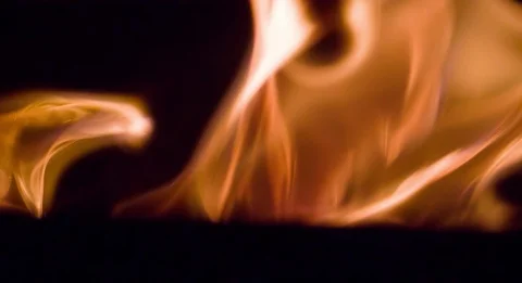 Fire Flame Slow motion Bonfire on black ... | Stock Video | Pond5