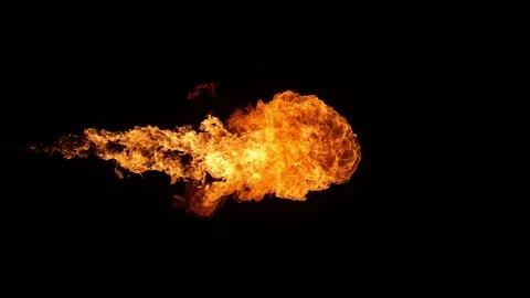 Fire flame in super slow motion isolated... | Stock Video | Pond5