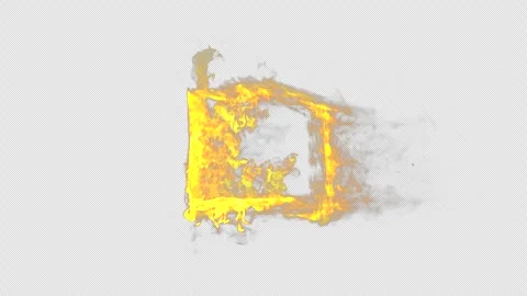 Fire flame on transparent background VFX | Stock Video | Pond5
