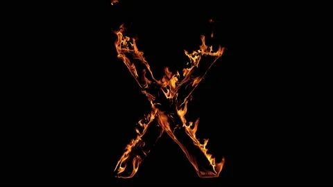 Fire Flames Alphabet Letter | Stock Video | Pond5