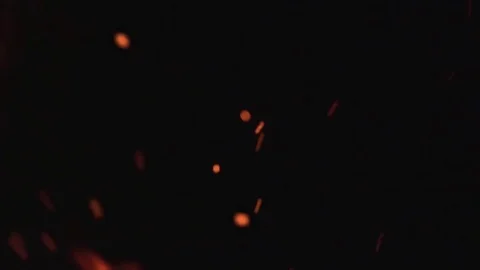 fire flames and glowing ash particles ba... | Stock Video | Pond5