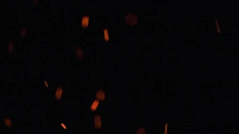 fire flames and glowing ash particles ba... | Stock Video | Pond5