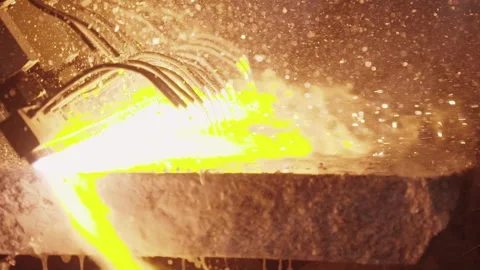 Fire flames burning the Granite slabs an... | Stock Video | Pond5