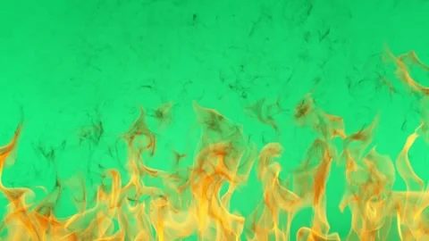 fire flames on green screen background | Stock Video | Pond5