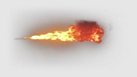 Fire flames launched from the left effec... | Stock Video | Pond5