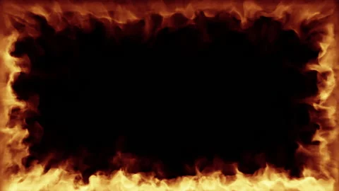 Fire frame burning isolated overlay on b... | Stock Video | Pond5