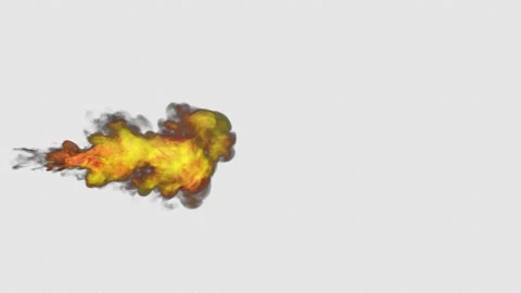 Fire goes in a line, VFX element 4k | Stock Video | Pond5