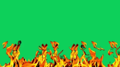 Fire high quality animated green screen | Stock Video | Pond5