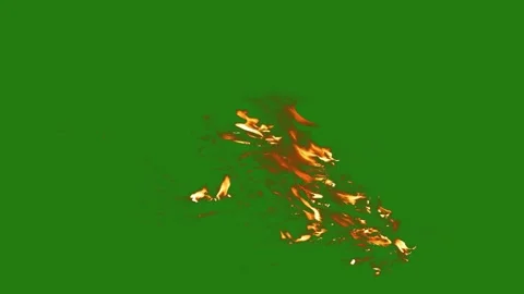 Fire high Resolution effect green screen... | Stock Video | Pond5