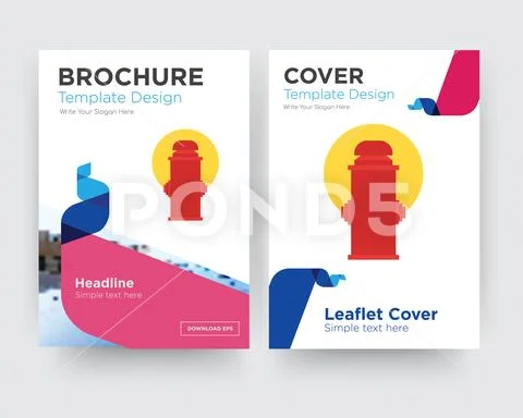 Fire hydrant brochure flyer design template: Graphic #90104549
