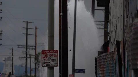 Fire hydrant explosion 4k hd | Stock Video | Pond5
