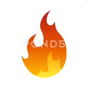 Fire icon vector isolated from background. Color gradient fire icon in ...