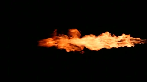 fire jet isolated on black background si... | Stock Video | Pond5