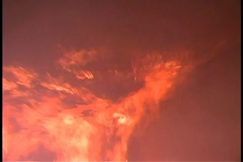 Fire lapping in the ceiling | Stock Video | Pond5